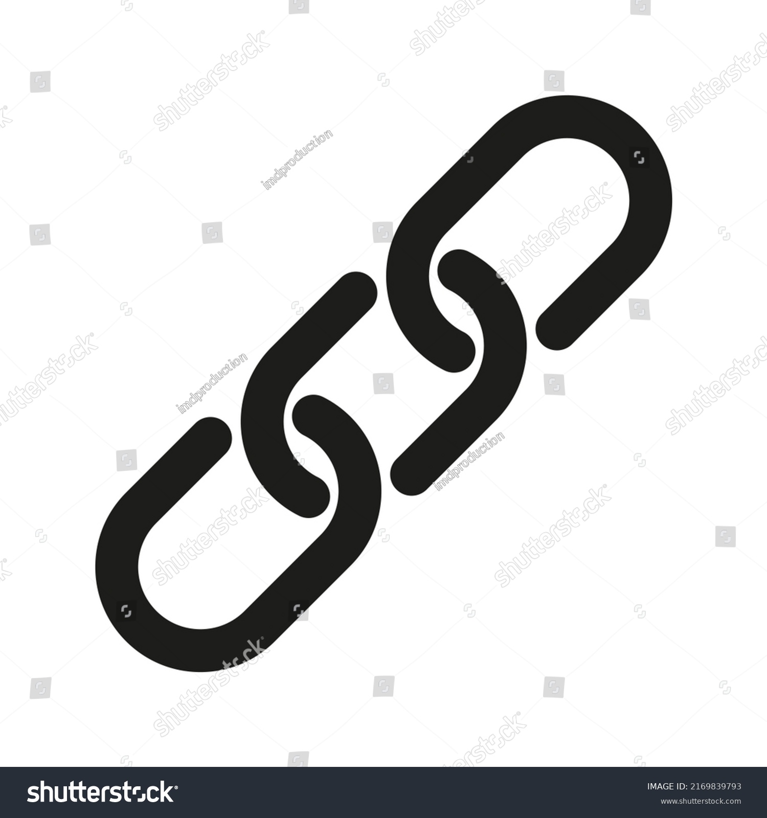 Chain Link Icon Hyperlink Chain Symbol Stock Vector (Royalty Free ...