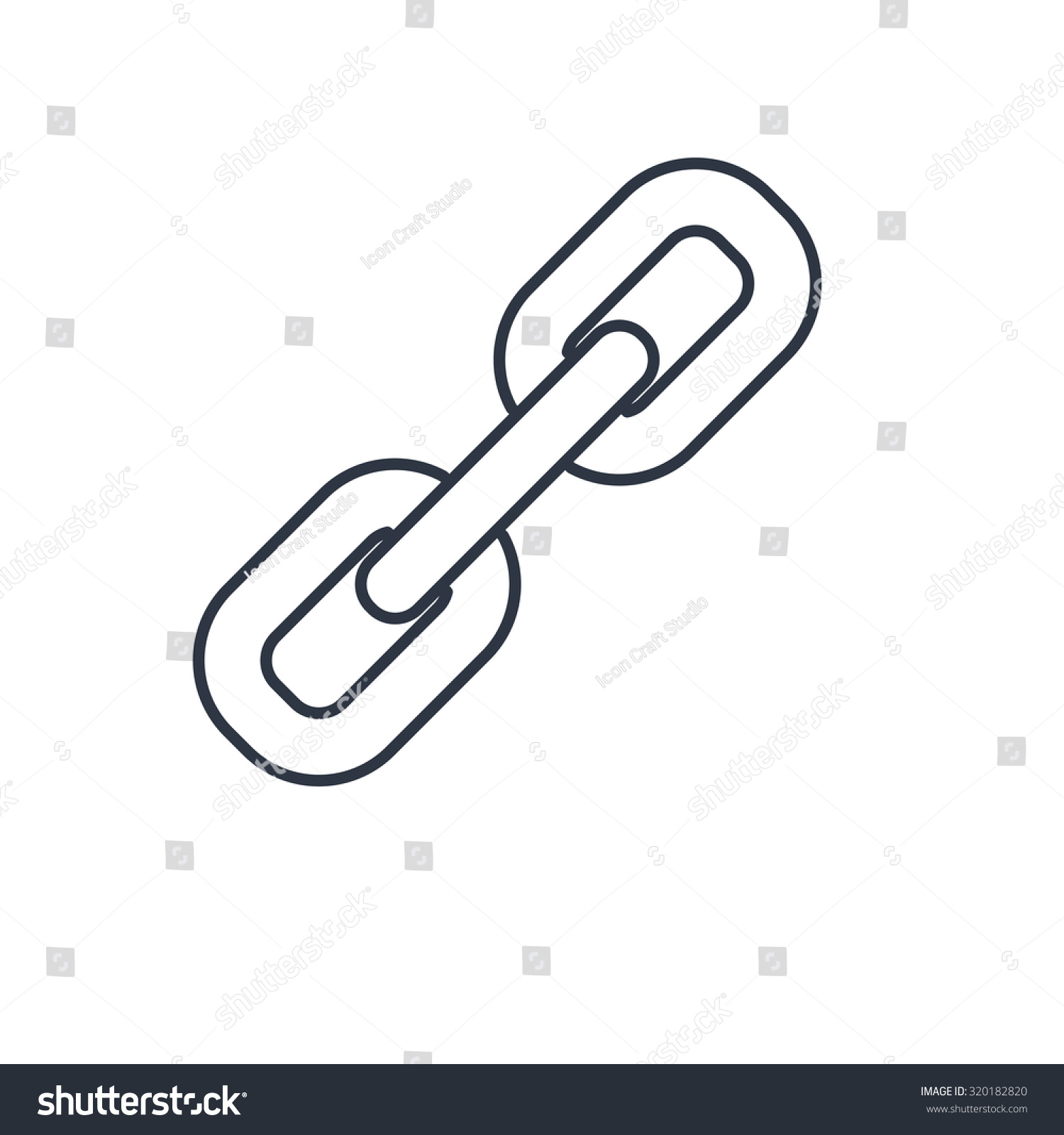 Chain Link Outline Icon Stock Vector (Royalty Free) 320182820