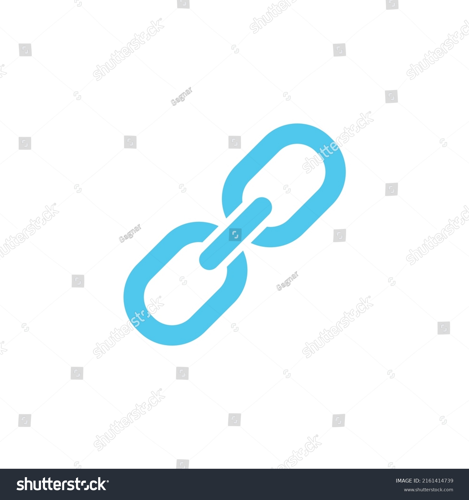 Chain Link Vector Blue Icon Stock Vector (Royalty Free) 2161414739 ...