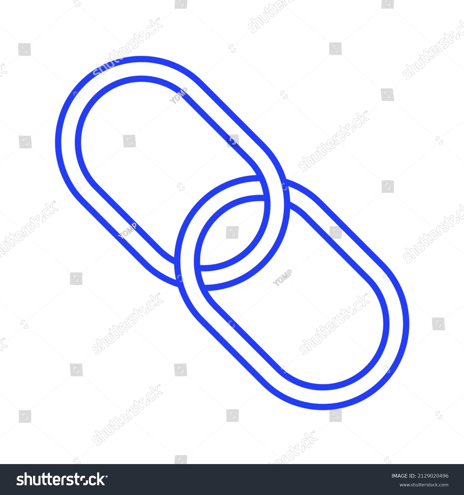 Chain Link Vector Illustration Icon Stock Vector (Royalty Free) 2129020496