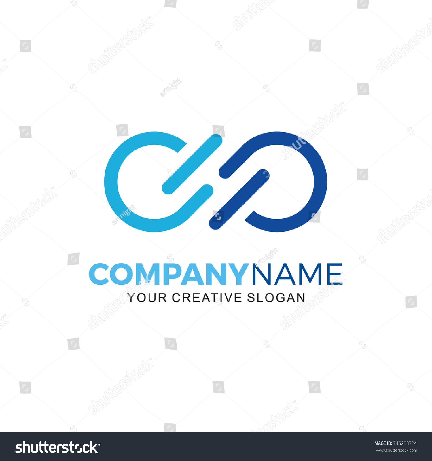 Chain Logo Vector Illustration Stock Vector (Royalty Free) 745233724
