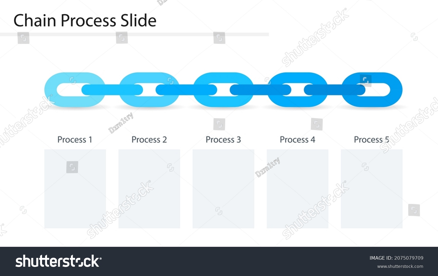 Chain Process Slide Template Clipart Image Stock Vector (Royalty Free ...