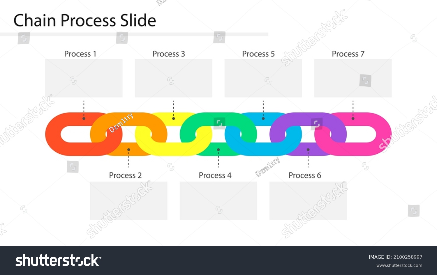 Chain Process Slide Template Clipart Image Stock Vector (Royalty Free ...