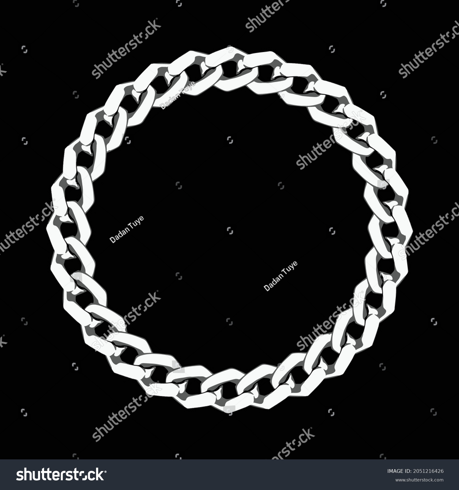 Chain Round Frame Creative Design Stock Vector (Royalty Free ...