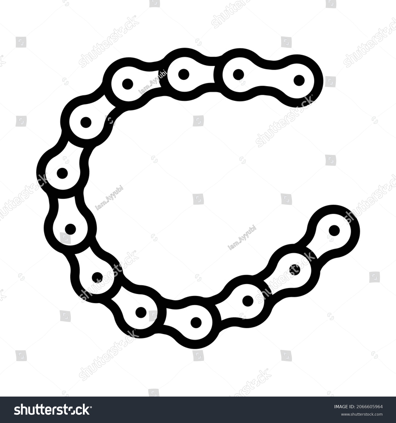 Chain Vector Icon Outline Motorcycle Icon Stock Vector (Royalty Free ...