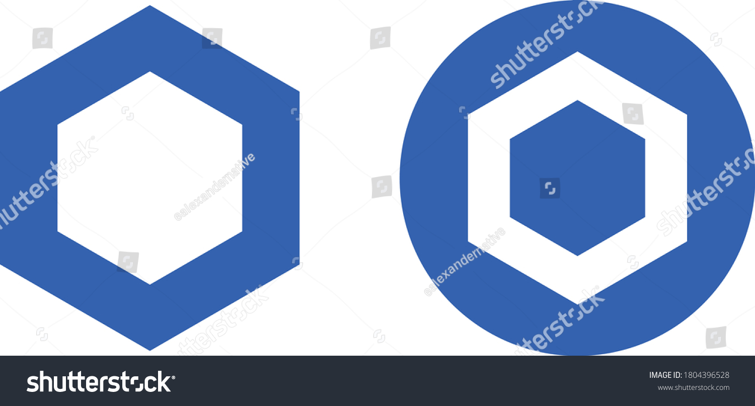 Chainlink Crypto Currency Vector Logo Set Stock Vector (Royalty Free ...