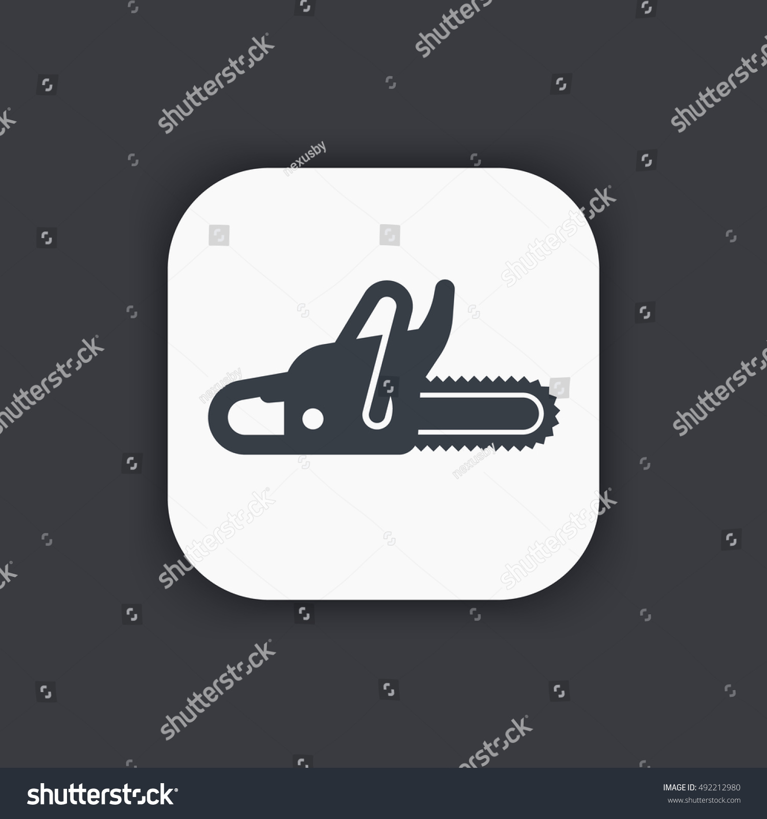 Chainsaw Icon Logging Equipment Symbol Stock Vector (Royalty Free ...