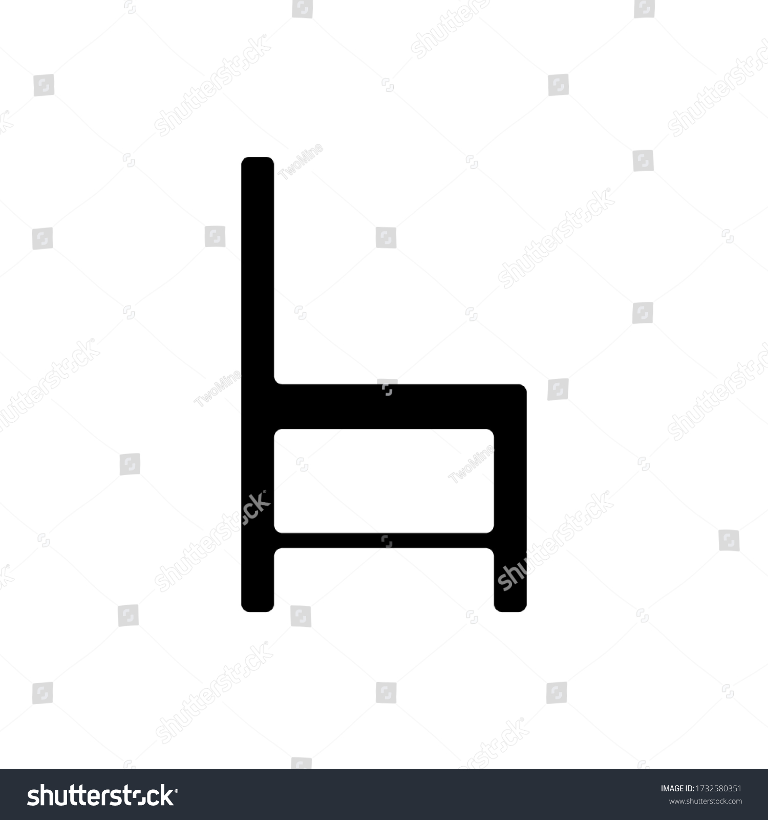 Chair Icon Vector On White Background Stock Vector (Royalty Free ...
