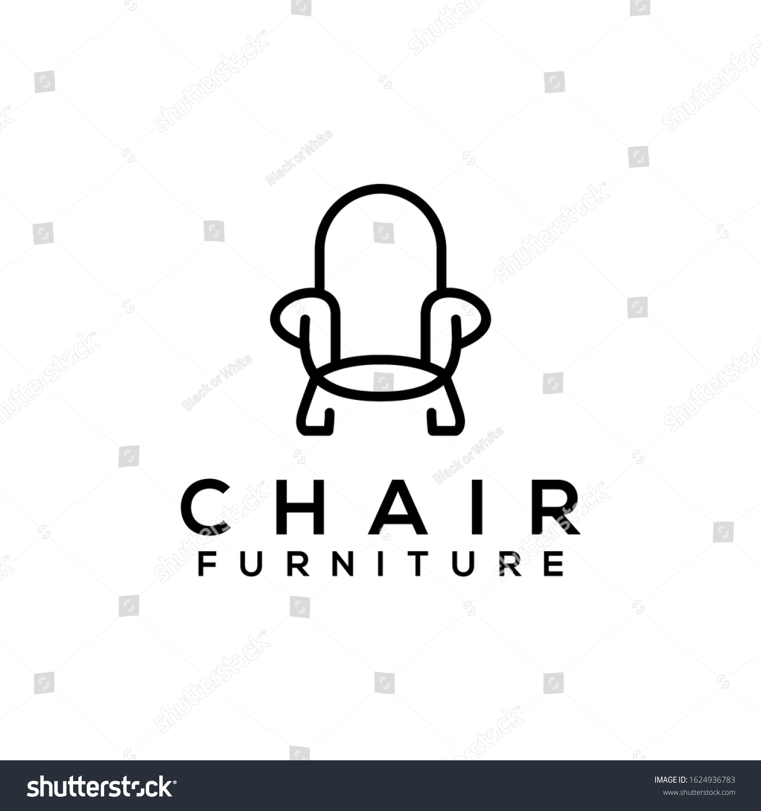 Chair Logo Design Vector Template Stock Vector (Royalty Free ...
