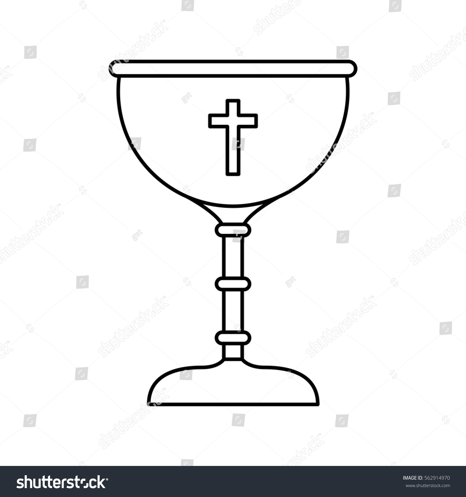 Chalice First Communion Icon Vector Illustration Stock Vector (Royalty ...