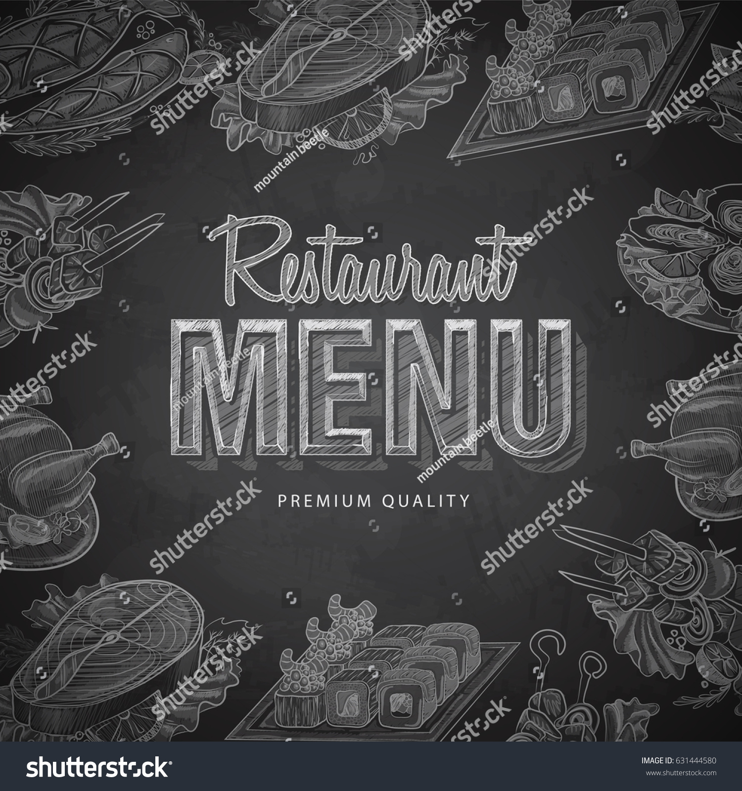 Chalk Drawing Typography Restaurant Menu Design Stock Vector (Royalty ... Chalk Drawing Typography Restaurant Menu Design Stock Vector (Royalty ...