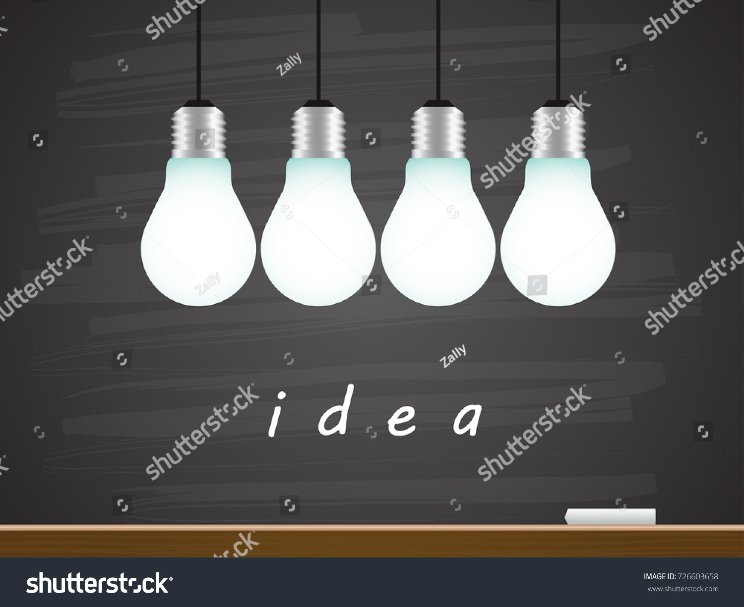 Chalk Hand Drawing Light Bulb Vector Stock Vector (Royalty Free ...