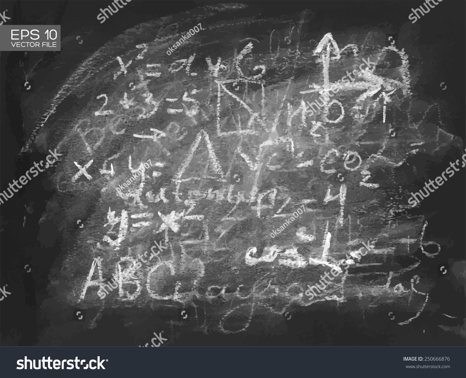 Chalkboard Texture Background Mathematical Formula Vector: เวกเตอร์ ...