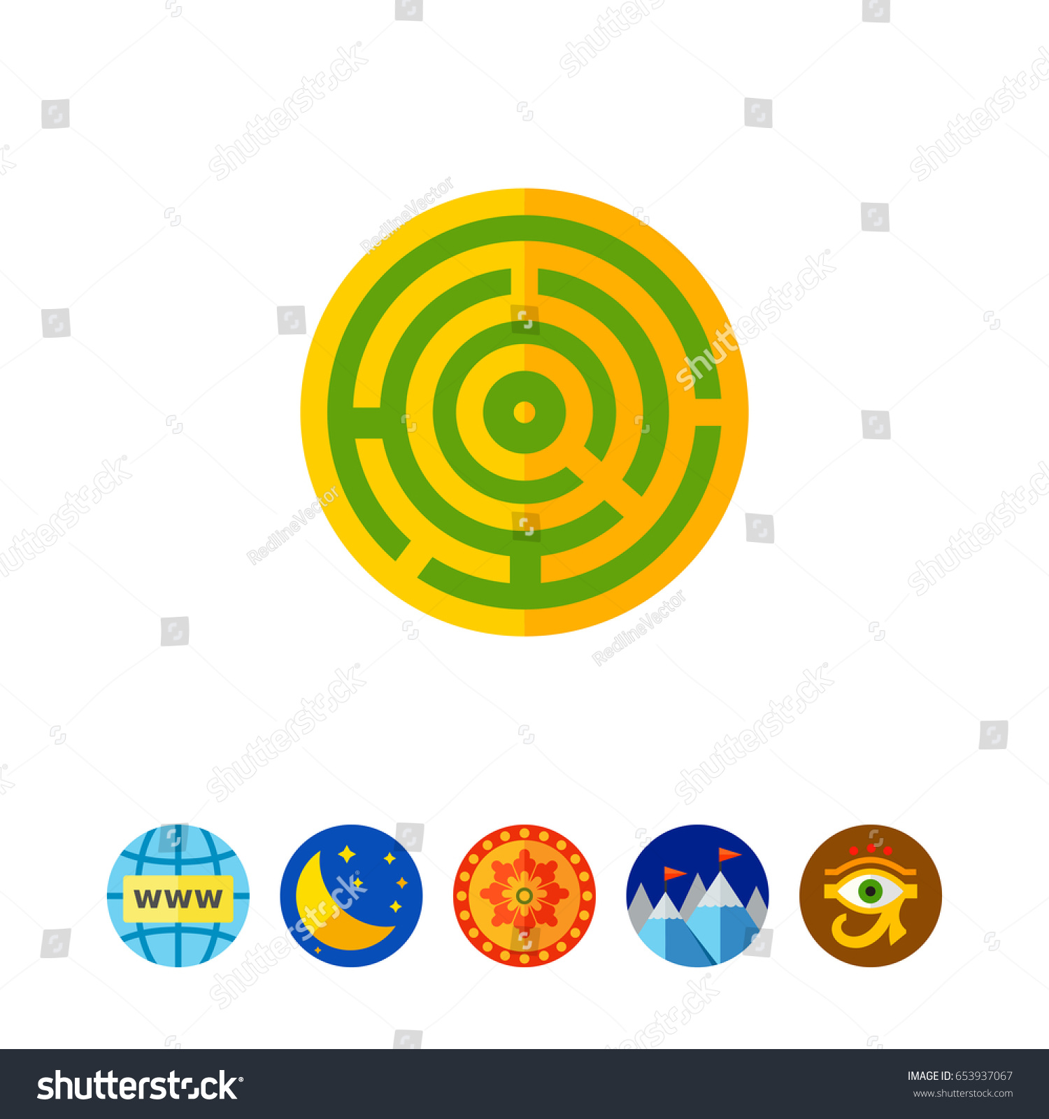 Challenge Concept Icon Maze Stock Vector (Royalty Free) 653937067 ...