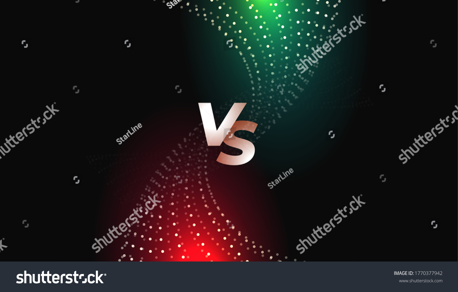 Challenge Comparison Versus Vs Screen Template Stock Vector (Royalty ...