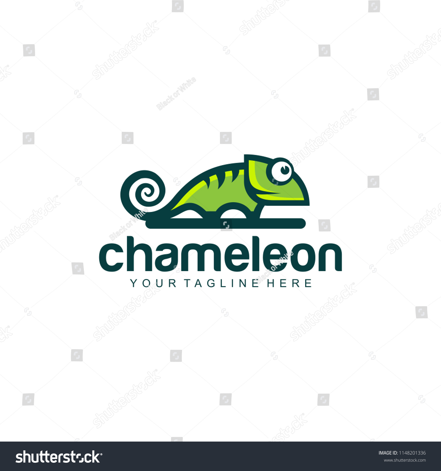 Chameleon Logo Design Stock Vector (Royalty Free) 1148201336