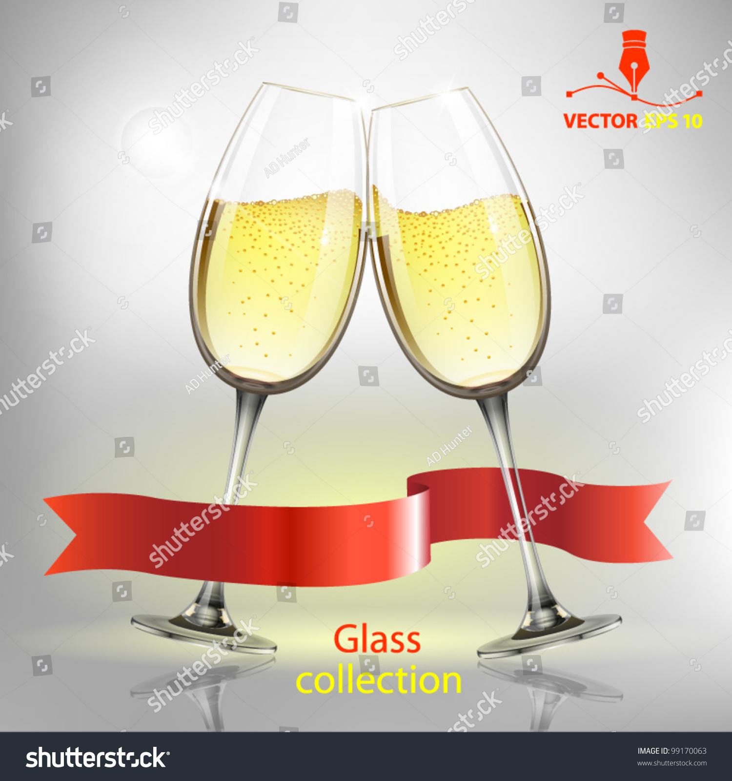 Champagne Glass Vector Stock Vector (Royalty Free) 99170063 | Shutterstock