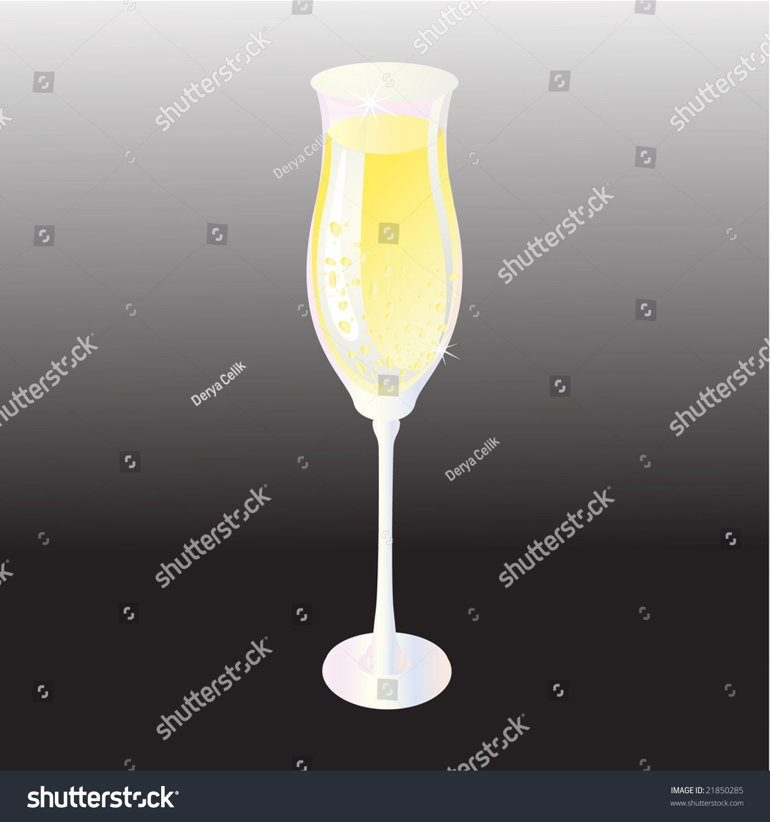 Champagne Glass Vector Illustration Stock Vector (Royalty Free ...
