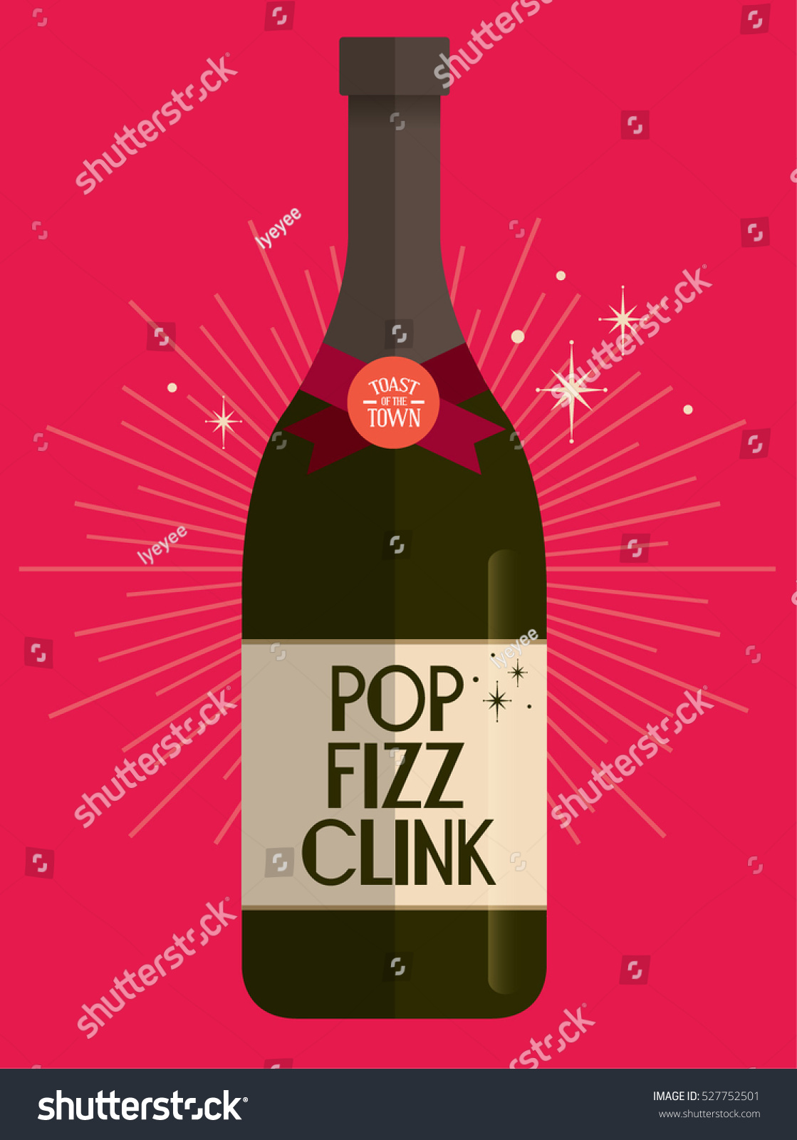 Champagne Template Vectorillustration Stock Vector (Royalty Free) 527752501