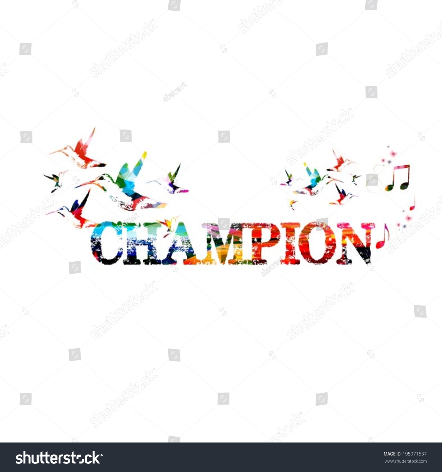 Champion Design Stock Vector (Royalty Free) 195971537