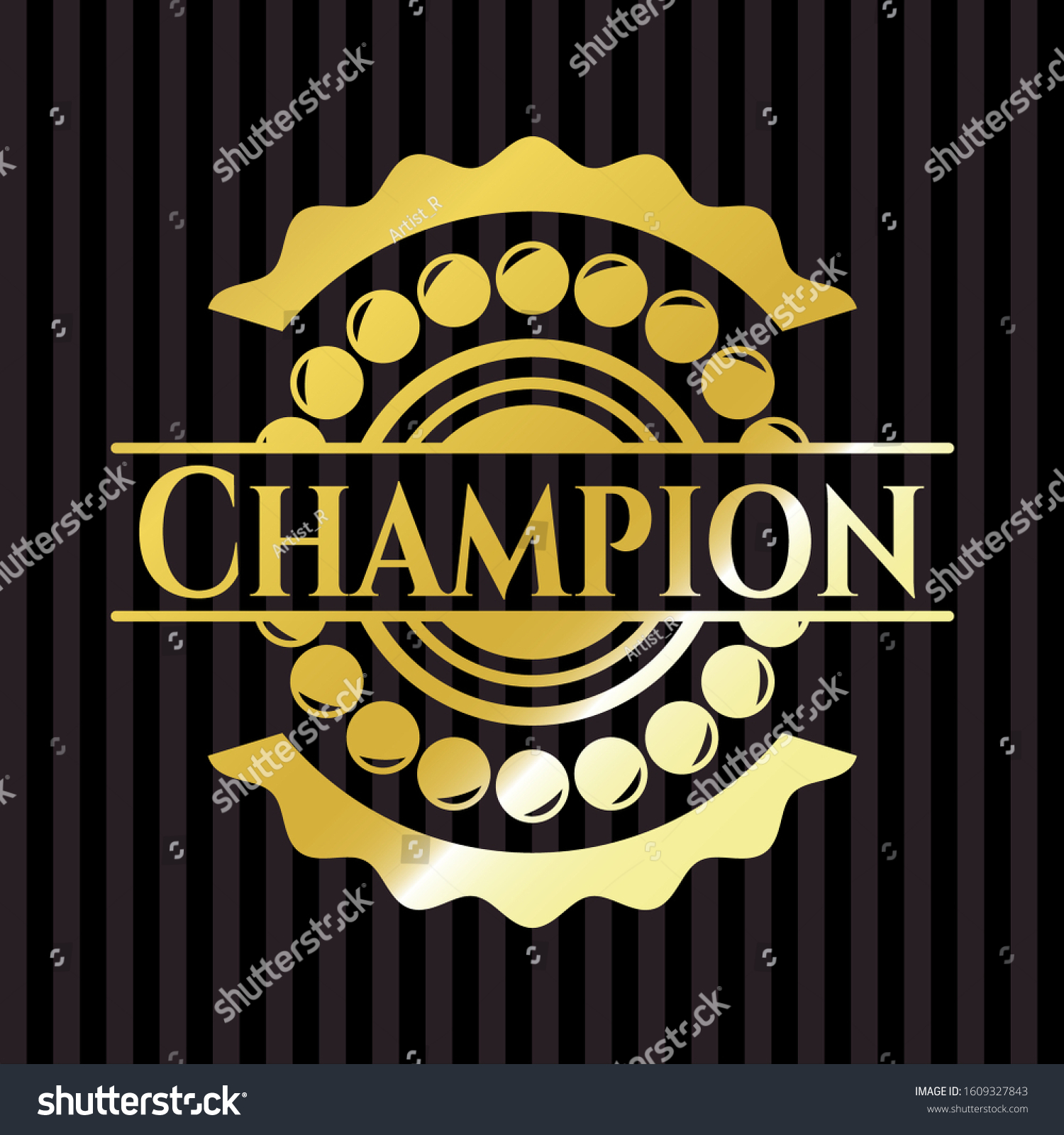 Champion Shiny Badge Vector Illustration Detailed Stock Vector (Royalty ... Champion Shiny Badge Vector Illustration Detailed Stock Vector (Royalty ...