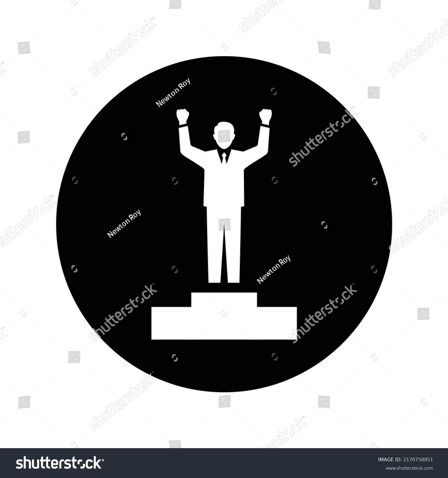 Champion Winner Icon Rounded Vector Graphics Stock Vector (Royalty Free ...