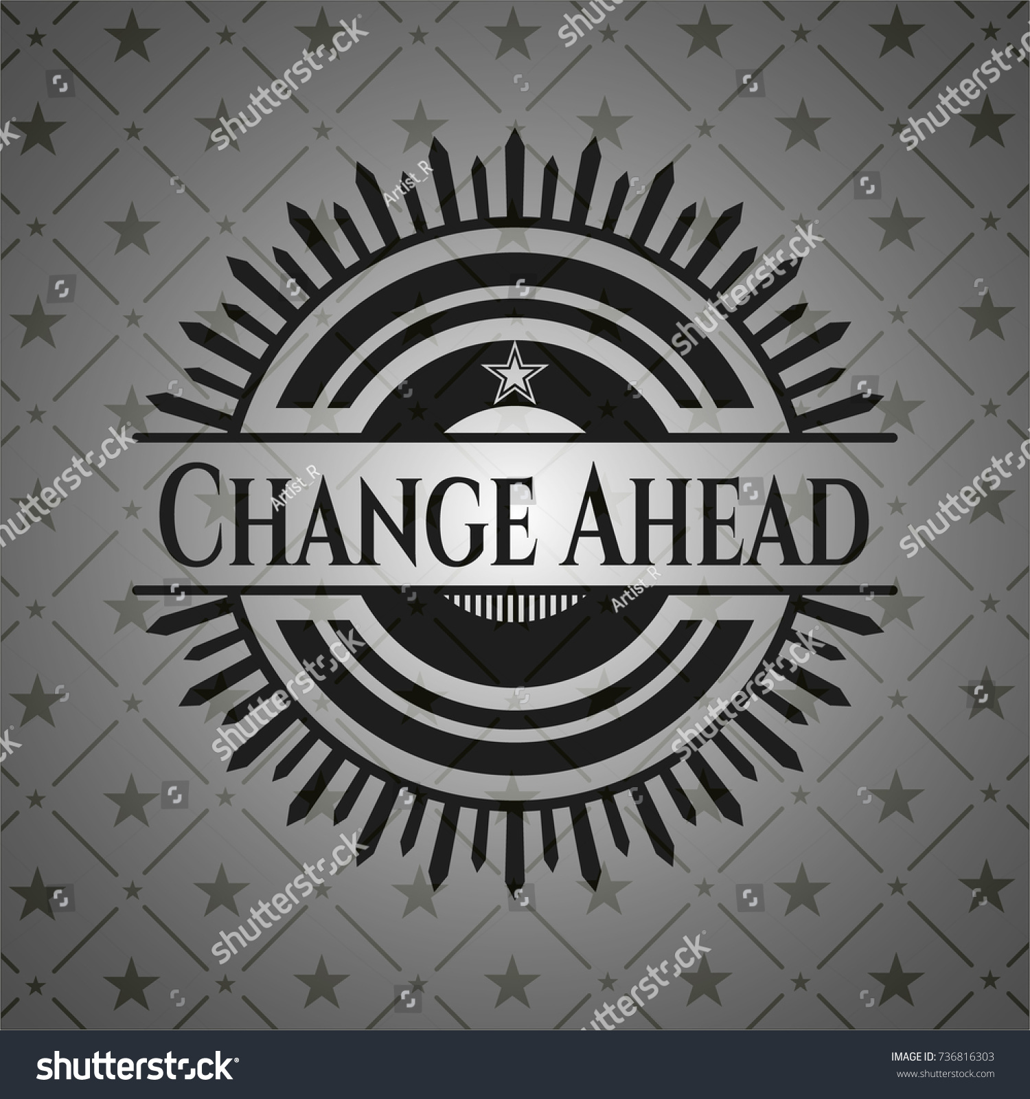 Change Ahead Dark Badge Stock Vector (Royalty Free) 736816303 ...