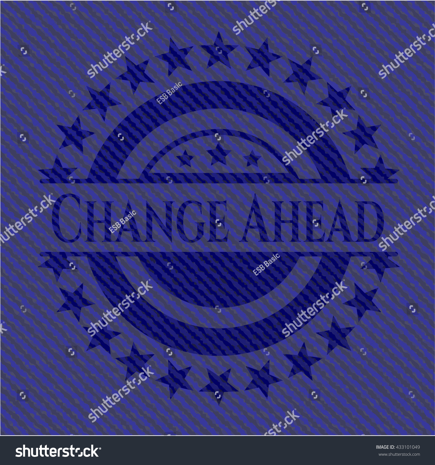 Change Ahead Emblem Jean Texture Stock Vector (Royalty Free) 433101049 ...