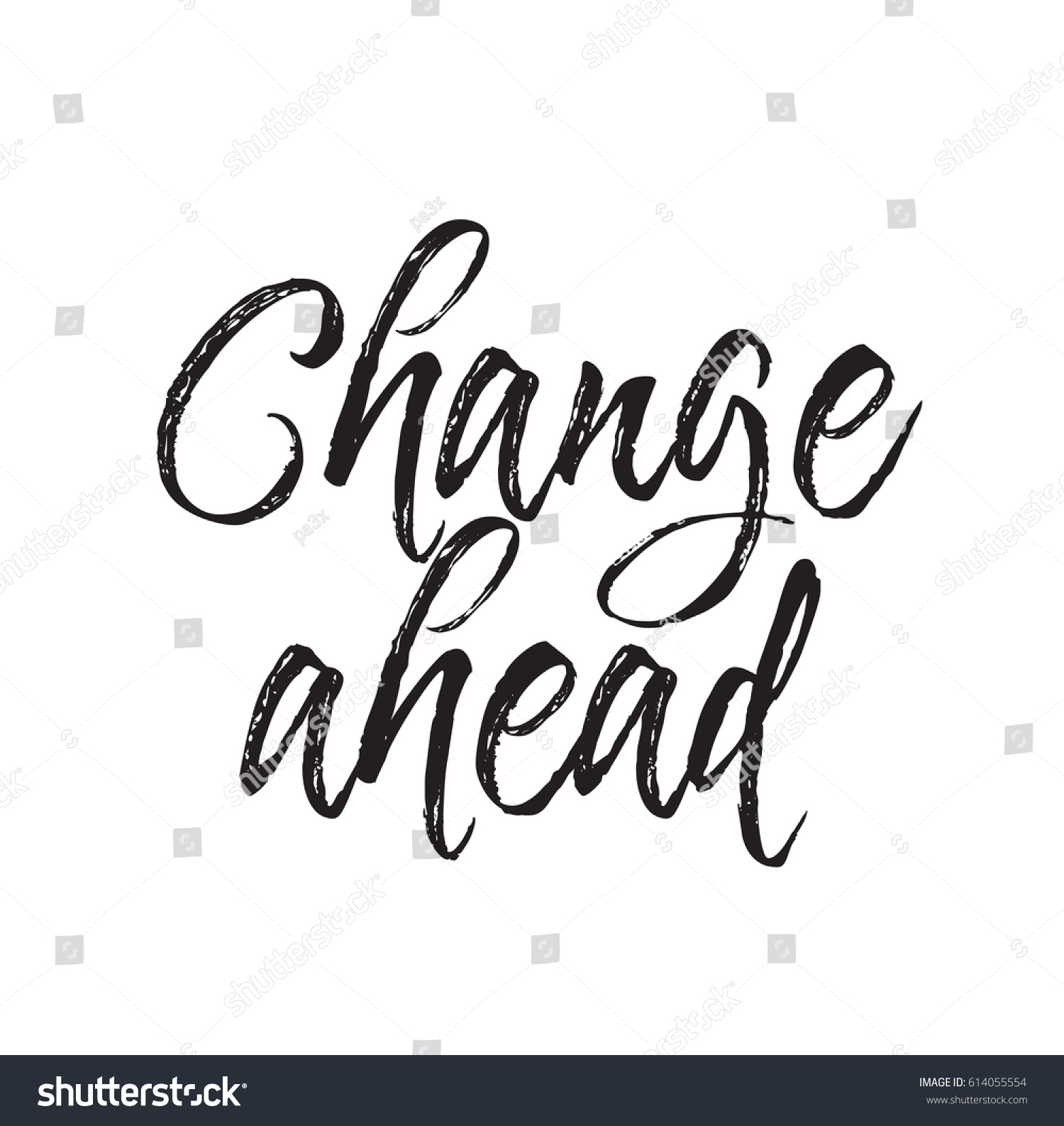 Change Ahead Text Design Vector Calligraphy Stock Vector (Royalty Free ...