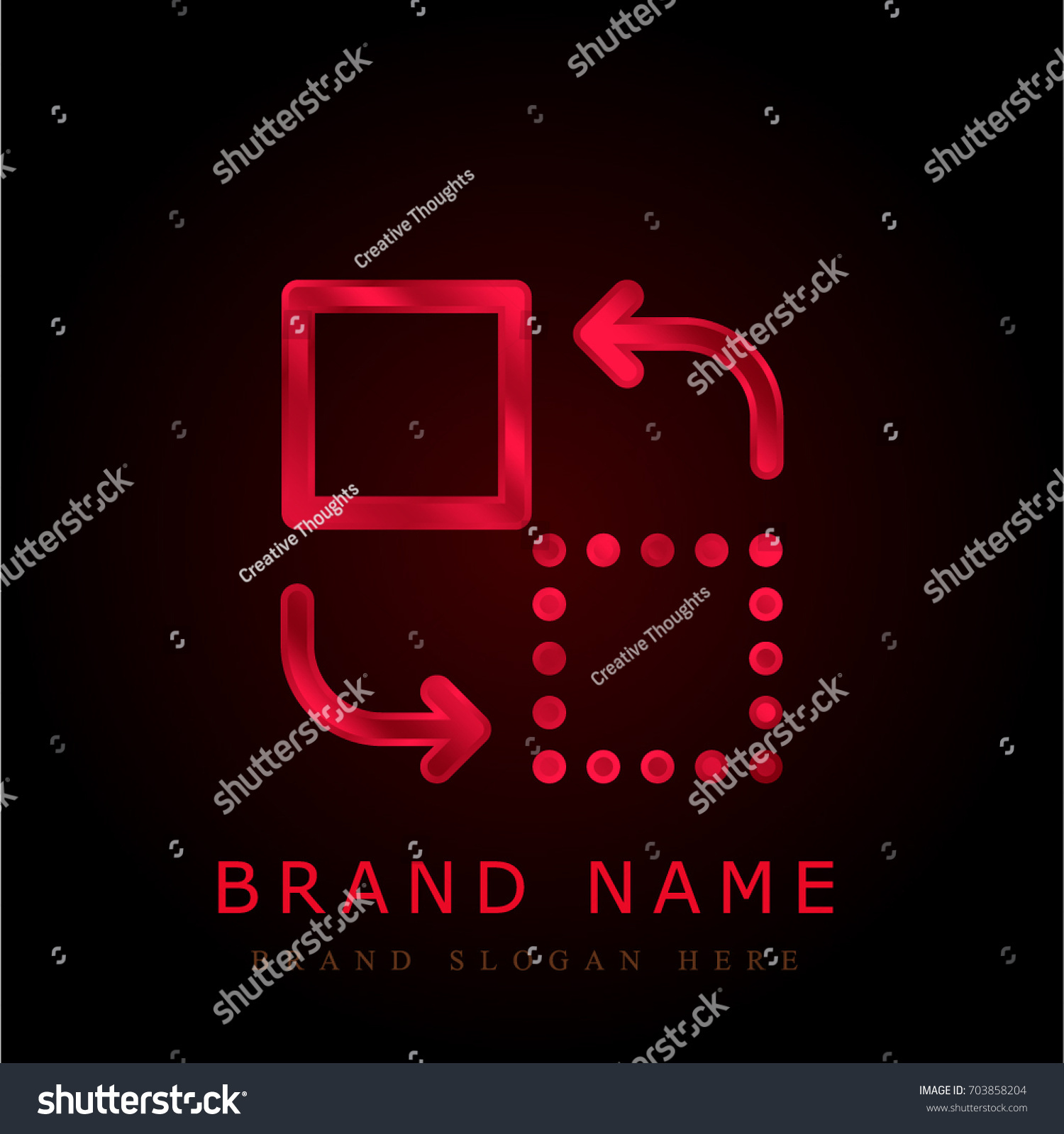 Change Red Chromium Metallic Logo Stock Vector (Royalty Free) 703858204 ...