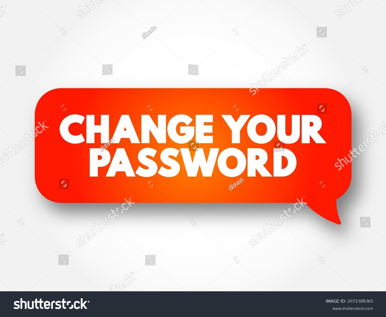 Change Your Password Text Message Bubble Stock Vector (Royalty Free ...