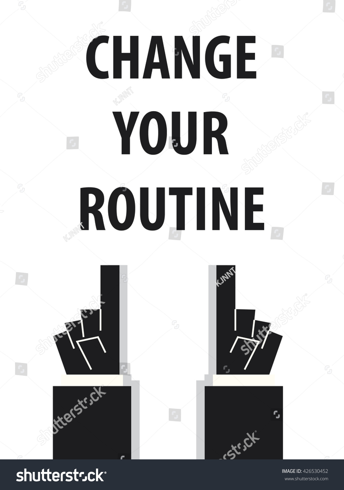 Change Your Routine Typography Vector Illustration: vector de stock ...
