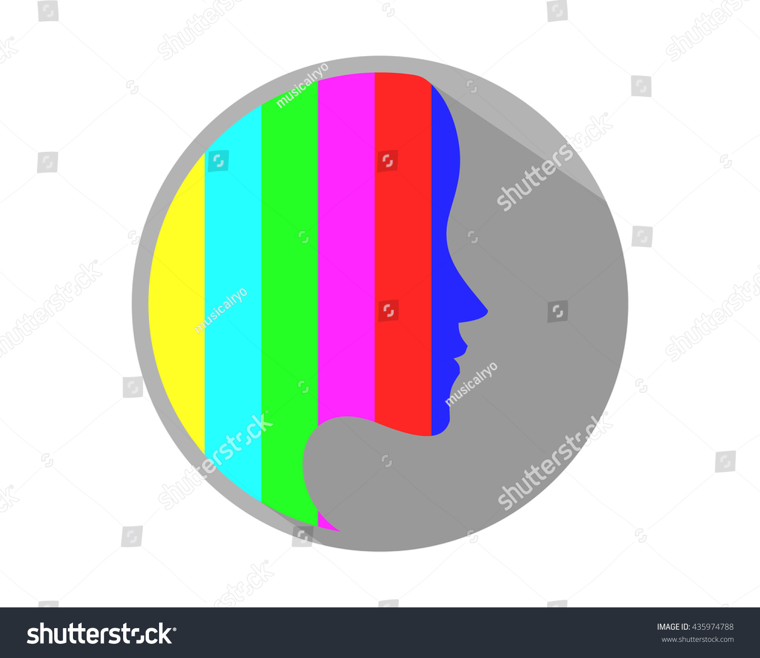 Channel Face Silhouette Image Vector: vector de stock (libre de ...