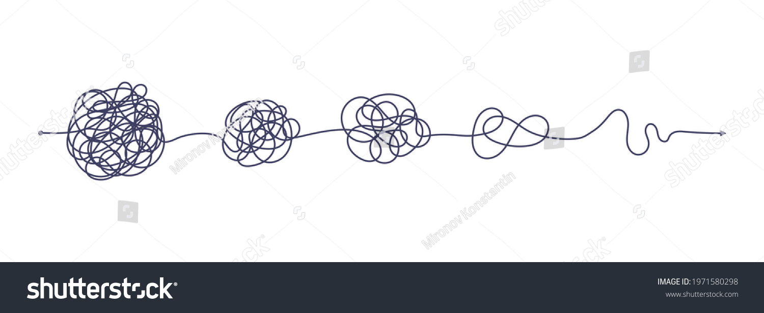 Chaos Simplifying Problem Solving Business Solution Stock Vector ...