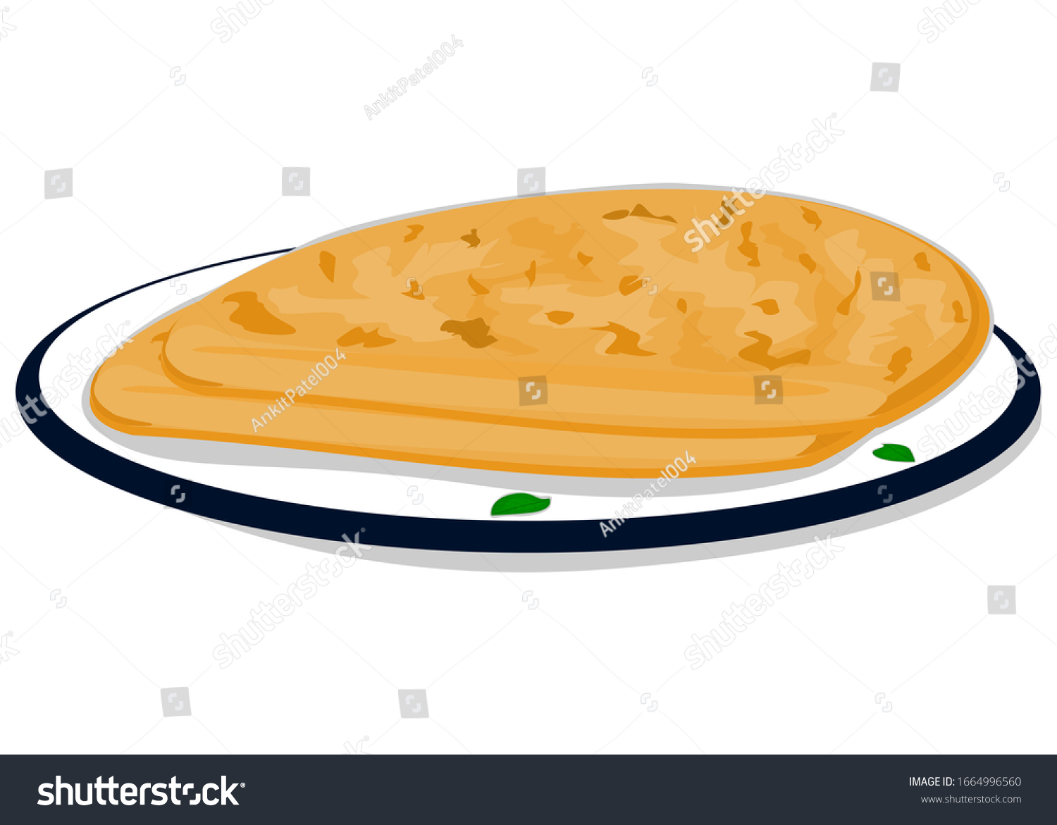 Los vectores de pan o roti: vector de stock (libre de regalías ...