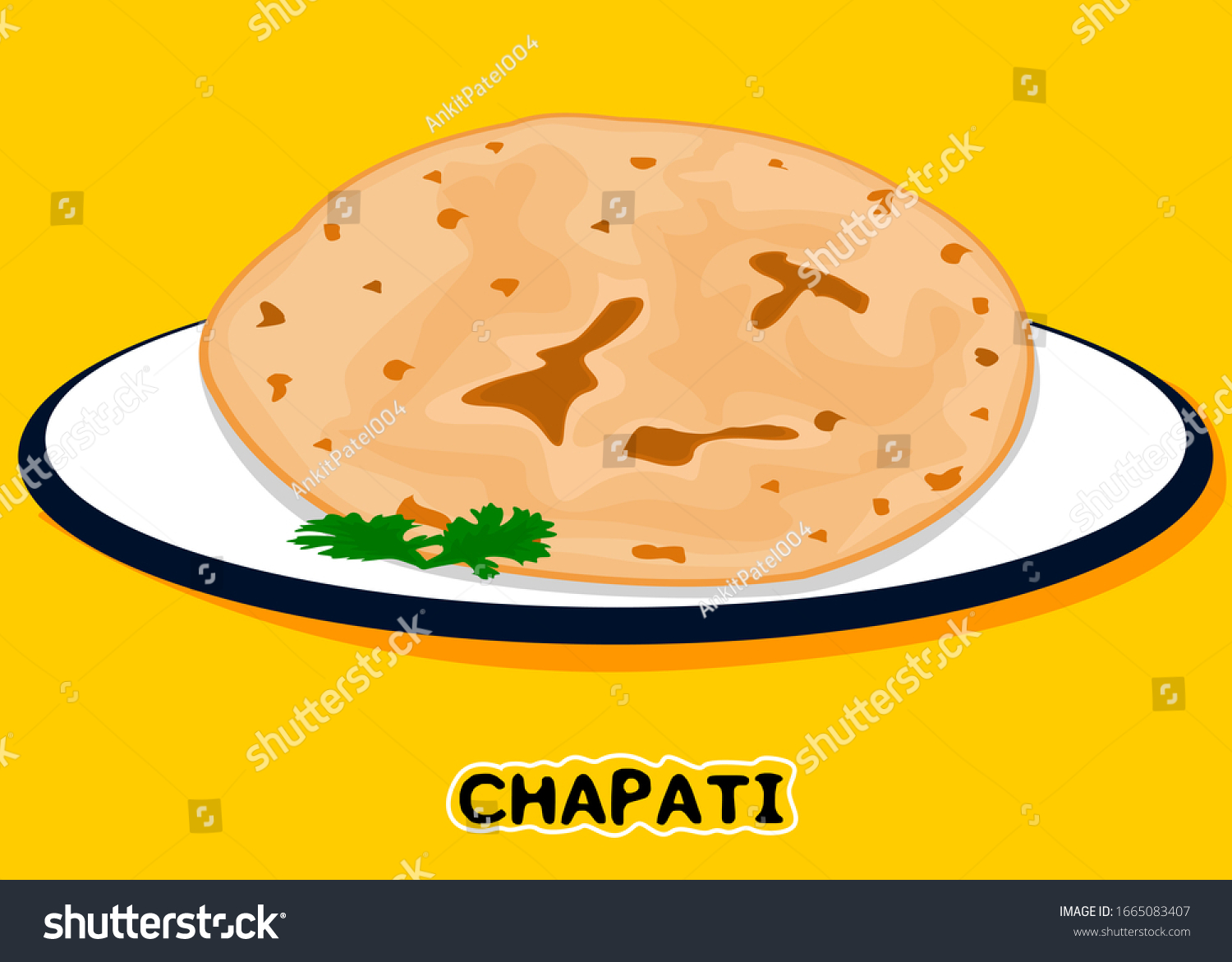 81 Phulka roti Stock Vectors, Images & Vector Art | Shutterstock