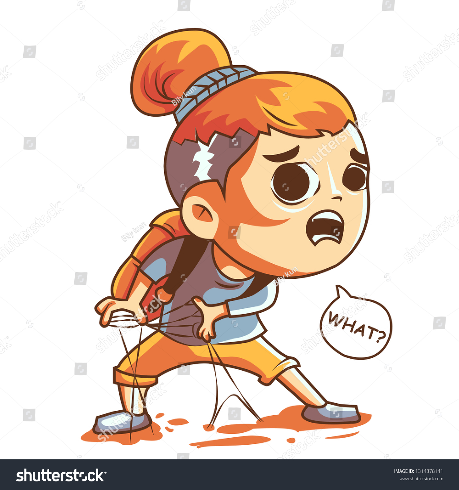 Character Children Traped Stock Vector (Royalty Free) 1314878141 ...