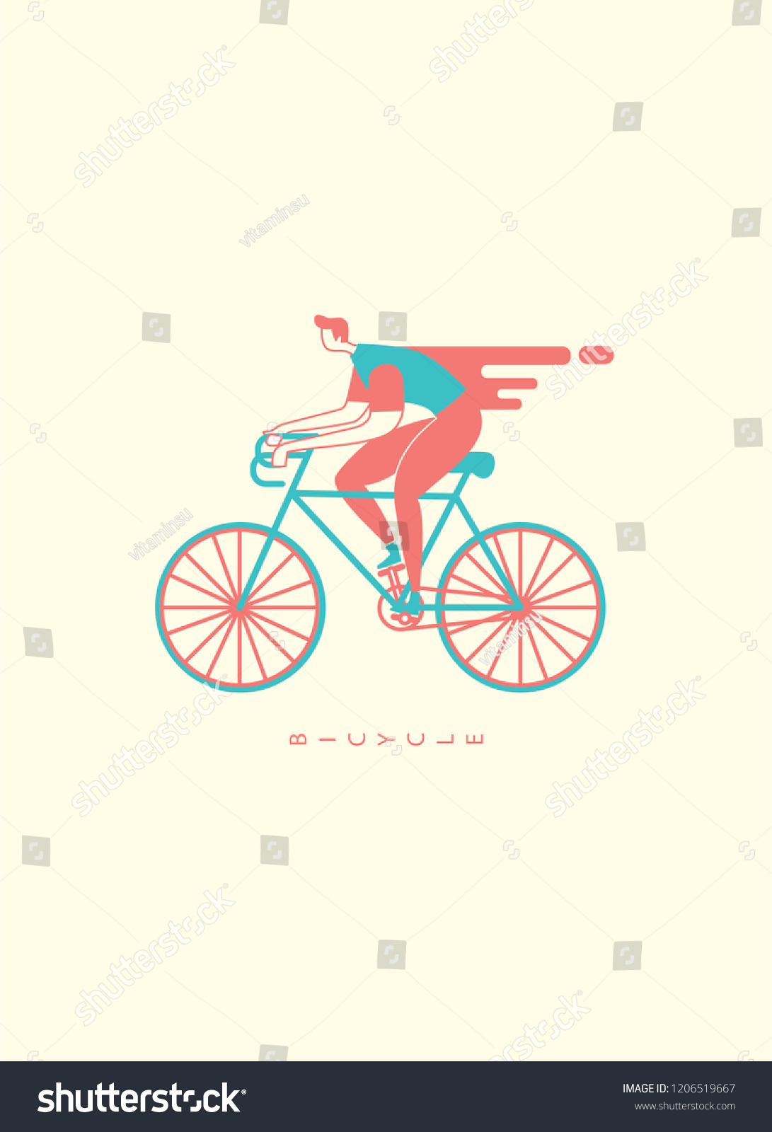 Character Cycle Vector Stock Vector (Royalty Free) 1206519667