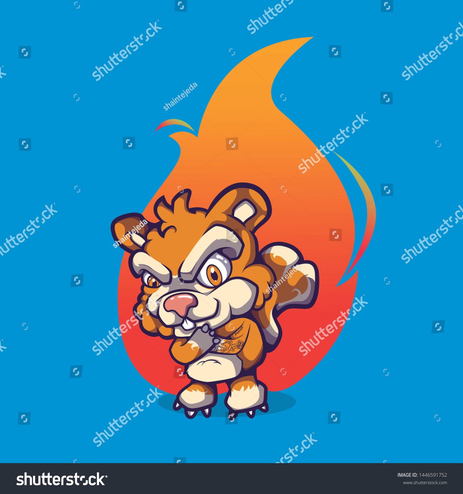Character Design Angry Squirrel Vector Illustration Stock Vector ...