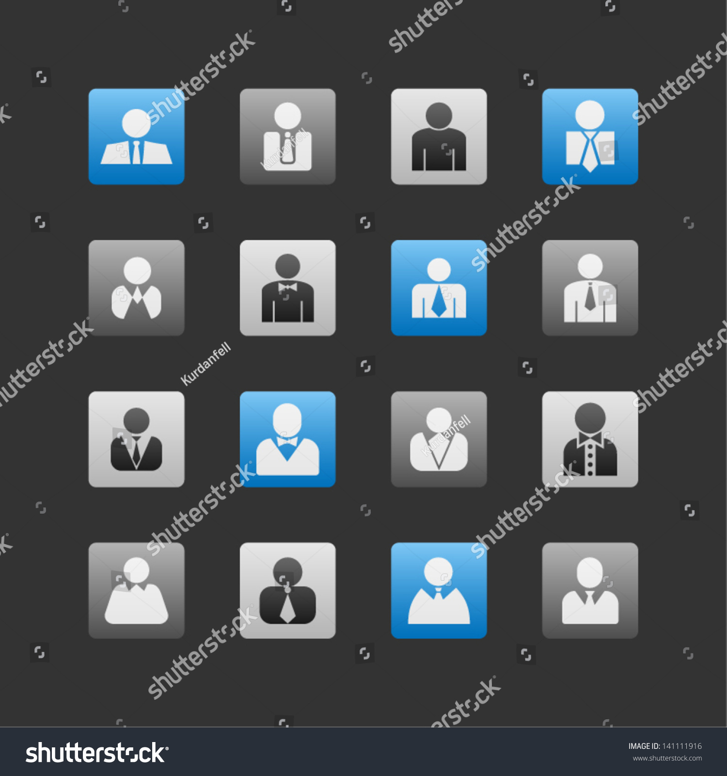 Character Icons Stock Vector 141111916 : Shutterstock
