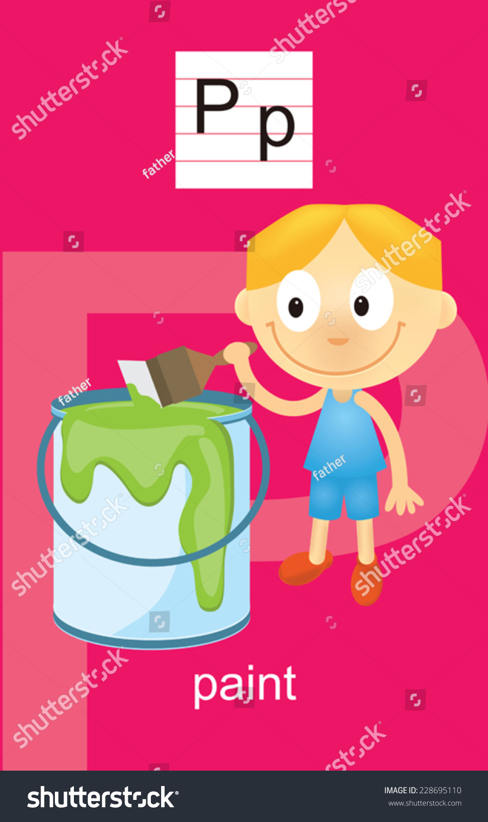 Character P Cartoons Stock Vector (Royalty Free) 228695110