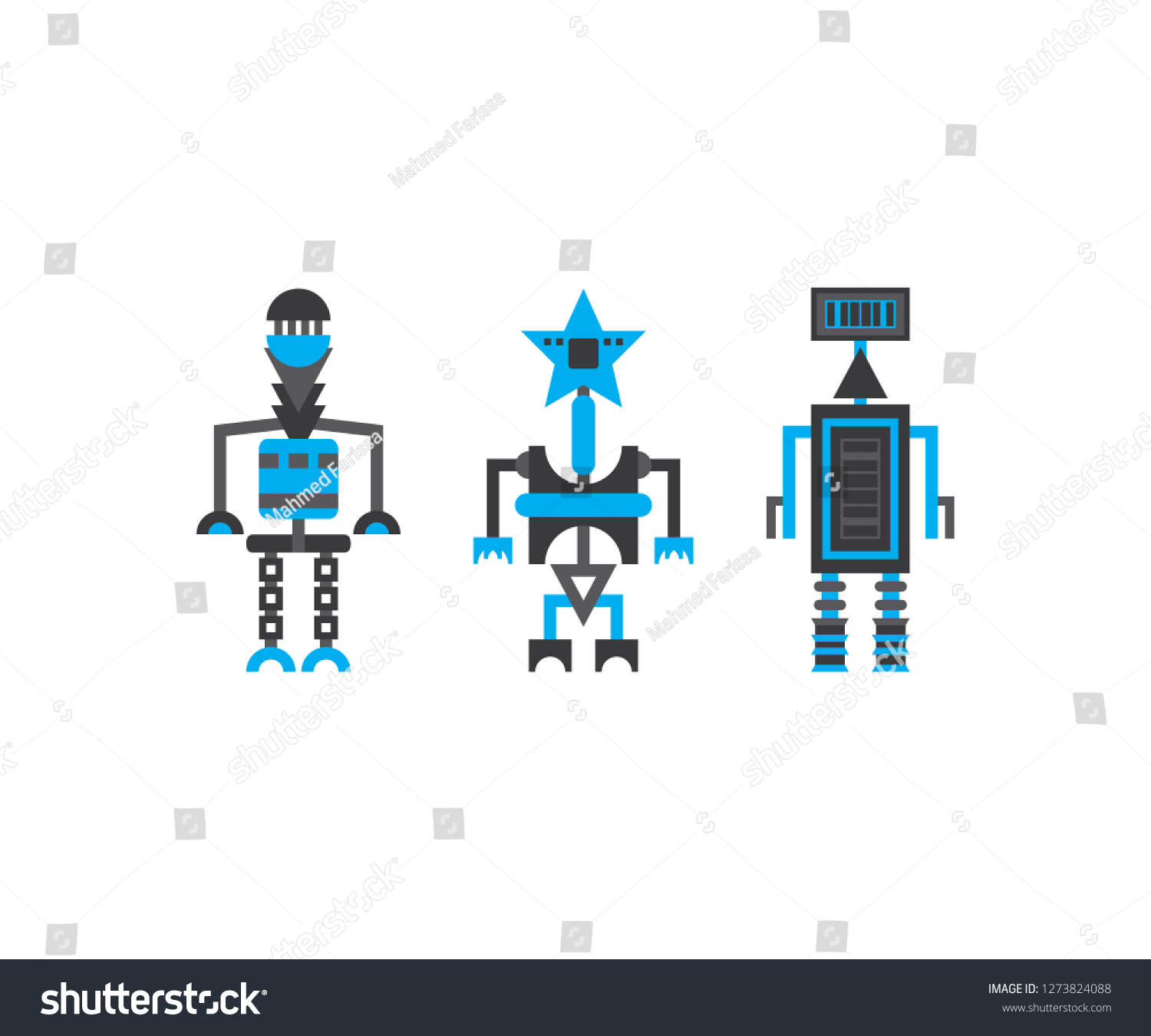 Character Robot Person Machine Vector Technology Stock Vector (Royalty ...