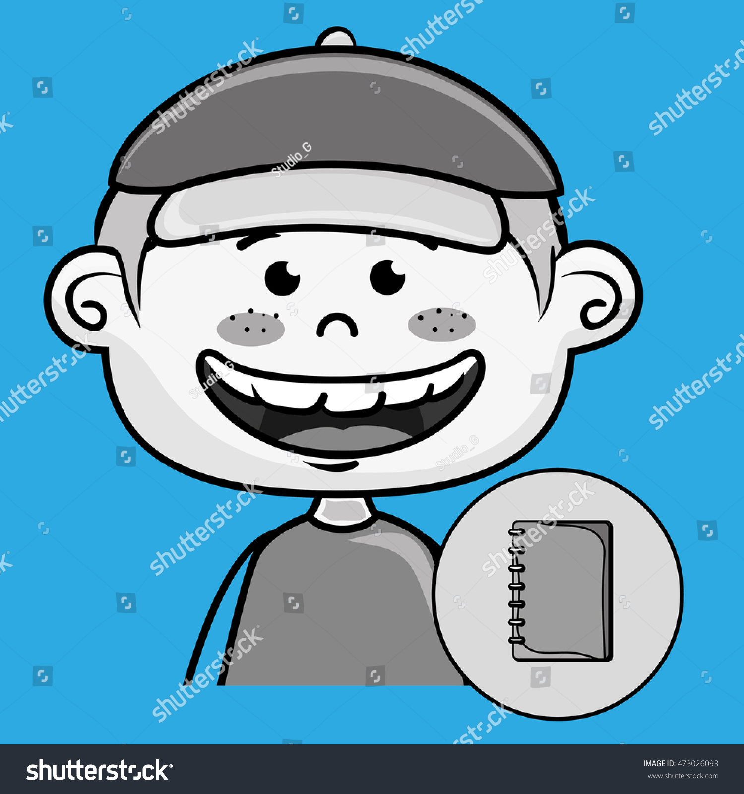 Character School Student Icon Vector Illustration Stock Vector (Royalty ...