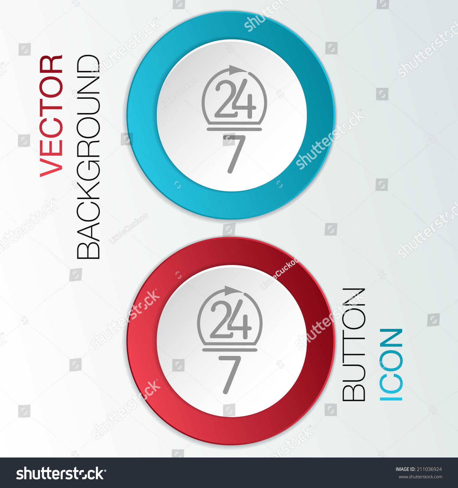 Character 24 7 Sign Stock Vector (Royalty Free) 211036924 | Shutterstock