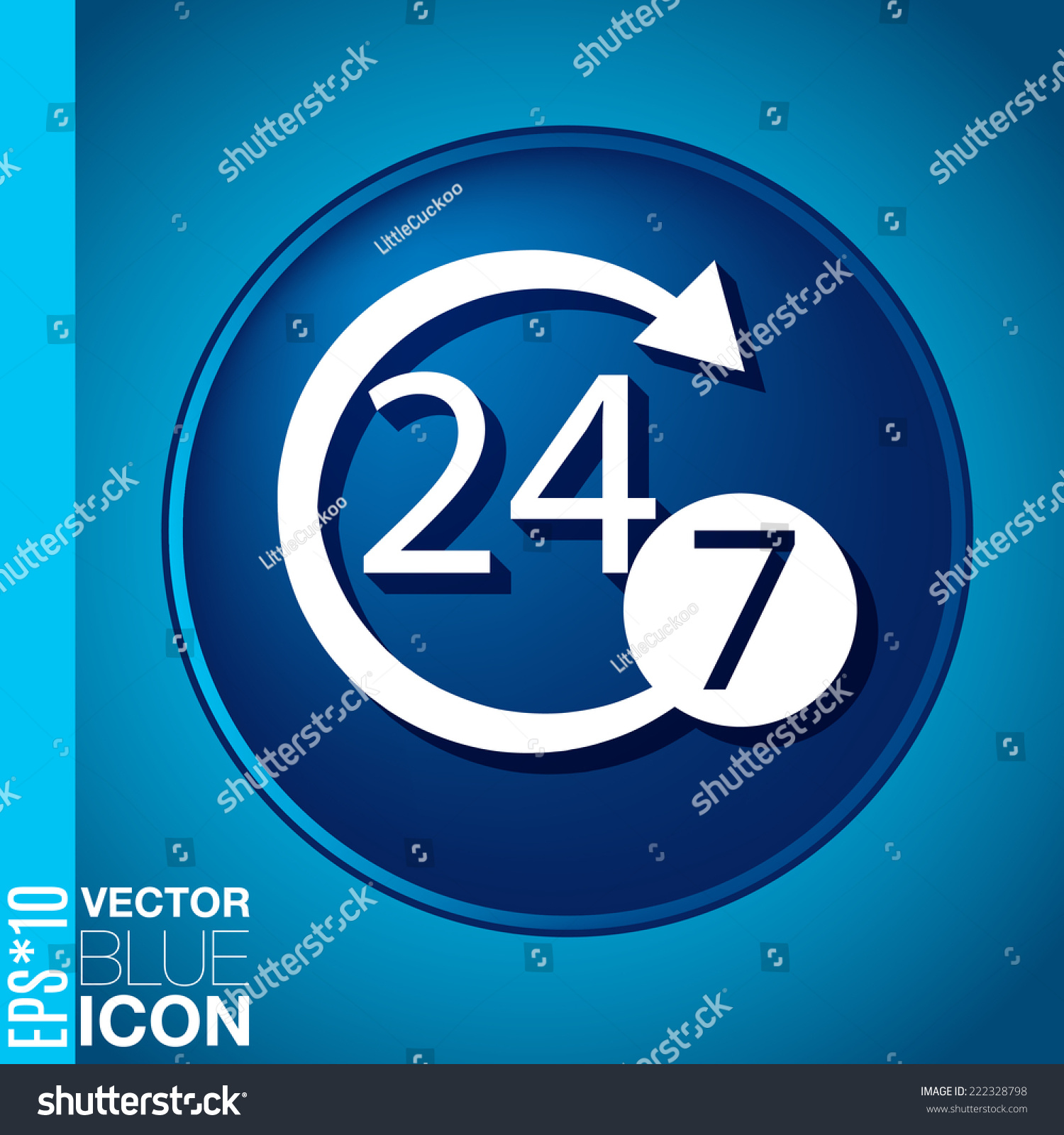 Character 24 7 Sign Stock Vector 222328798 - Shutterstock