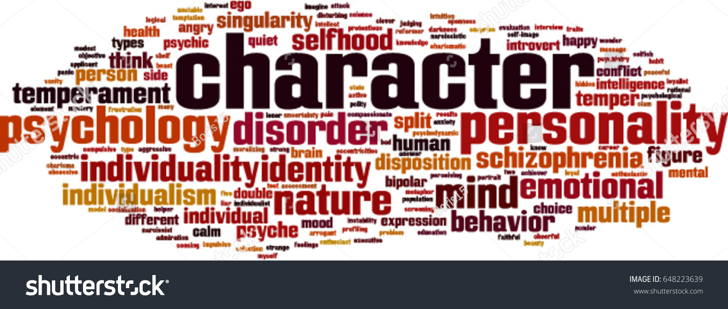 Character Word Cloud Concept Vector Illustration: vector de stock ...