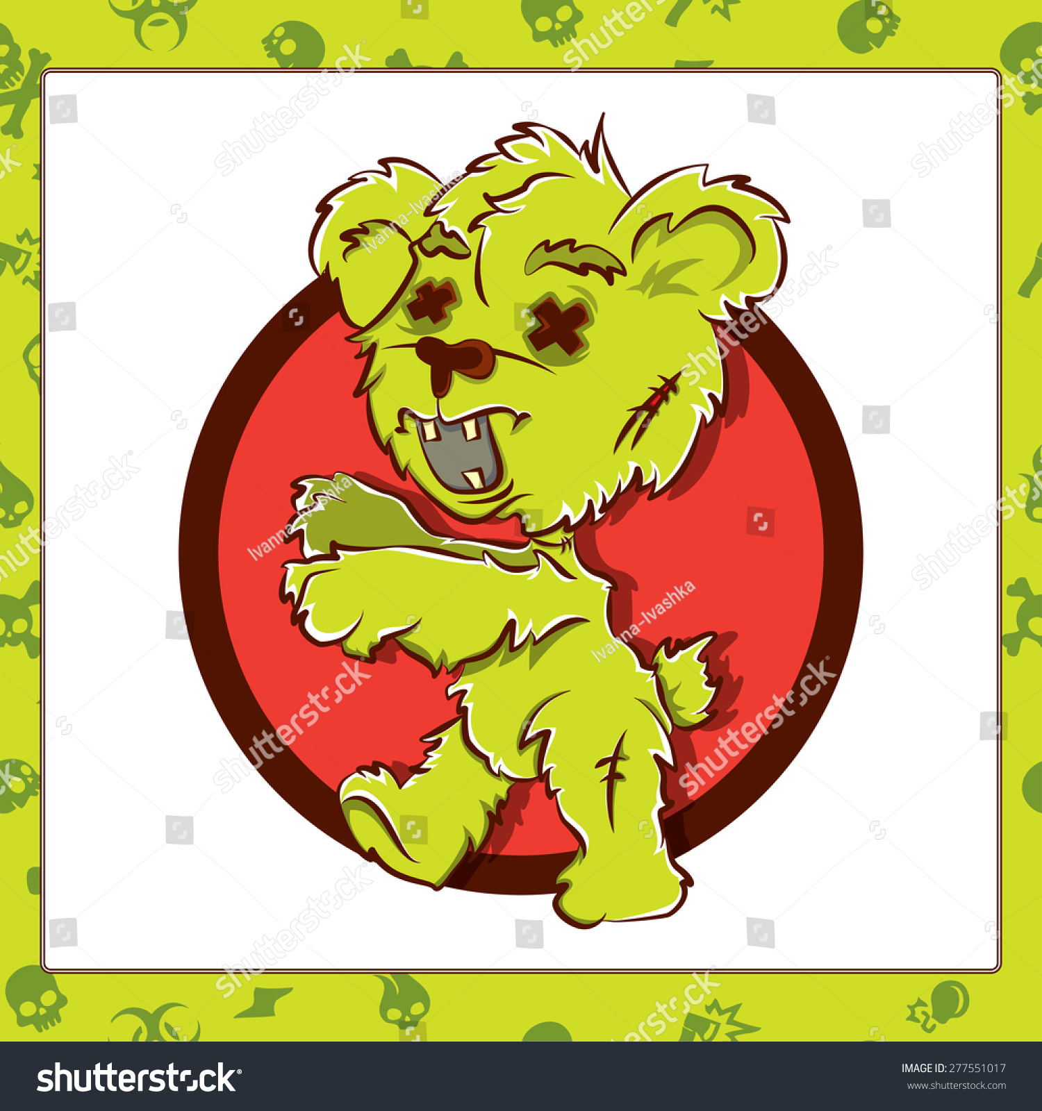 Character Zombie Bear Stock Vector (Royalty Free) 277551017