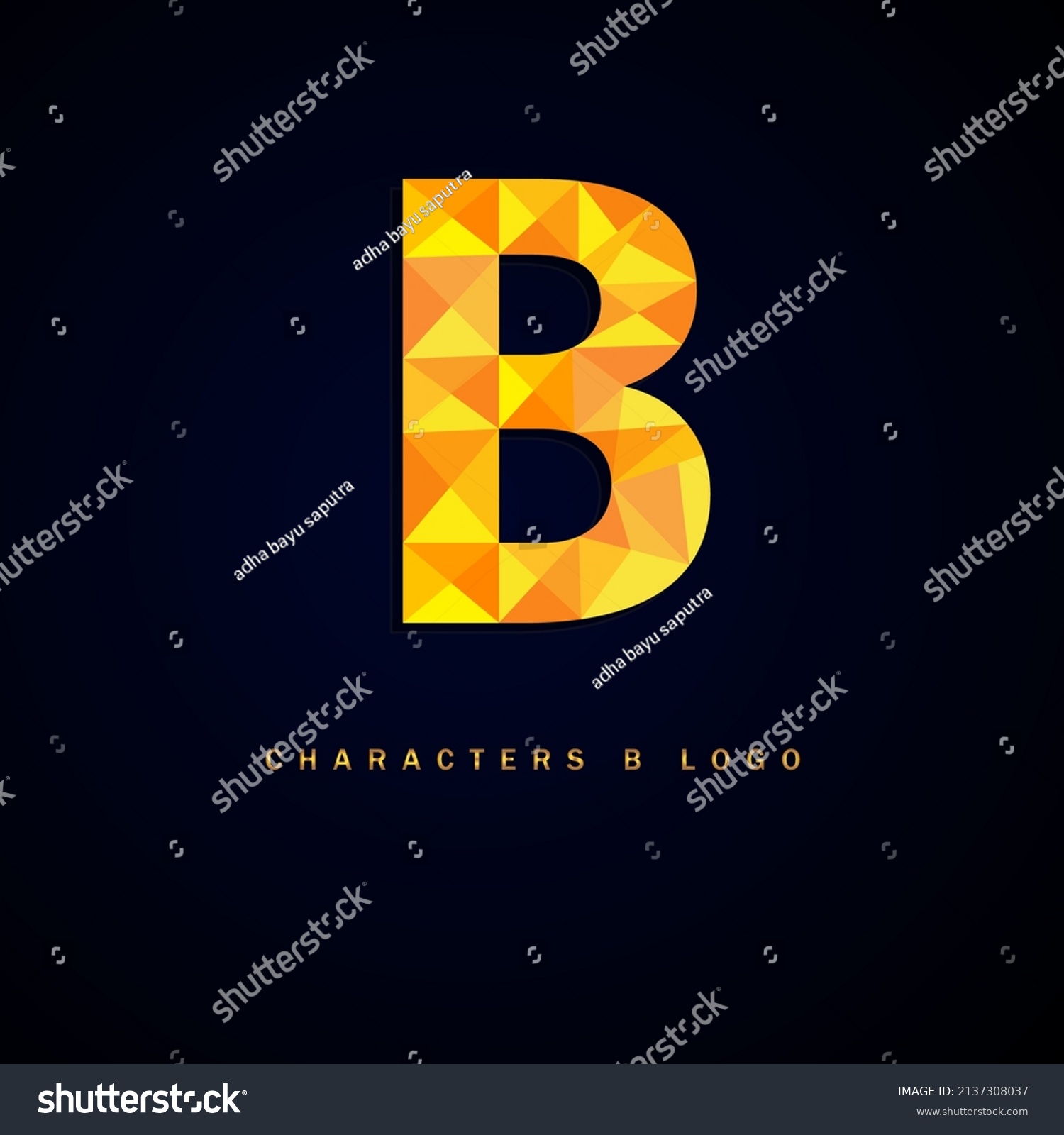 Characters B Logo 3d Vector Template Stock Vector (Royalty Free ...