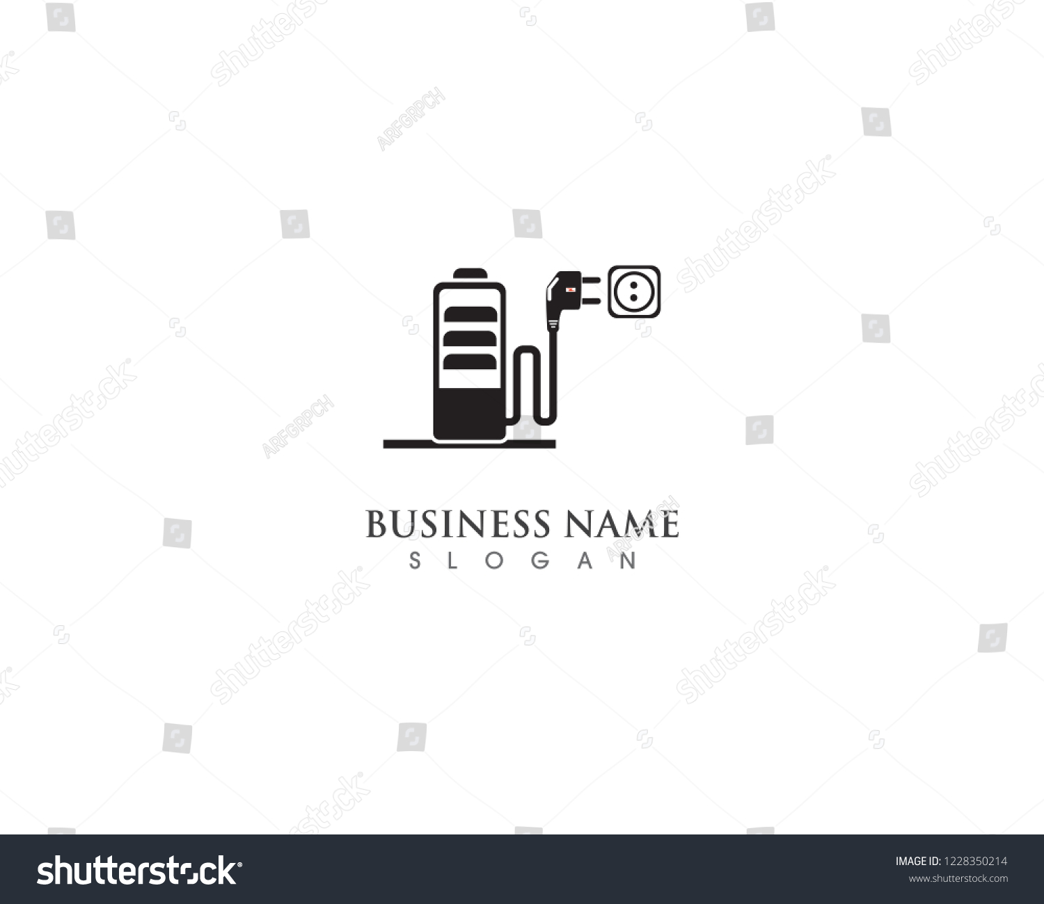 Charge Battery Cable Logo Icon Vector Stock Vector (Royalty Free ...