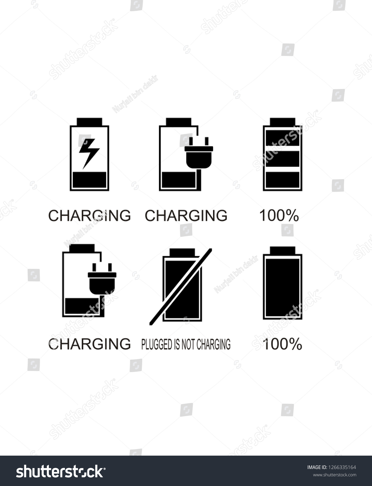 Charger Icon Vector Stock Vector (Royalty Free) 1266335164 | Shutterstock